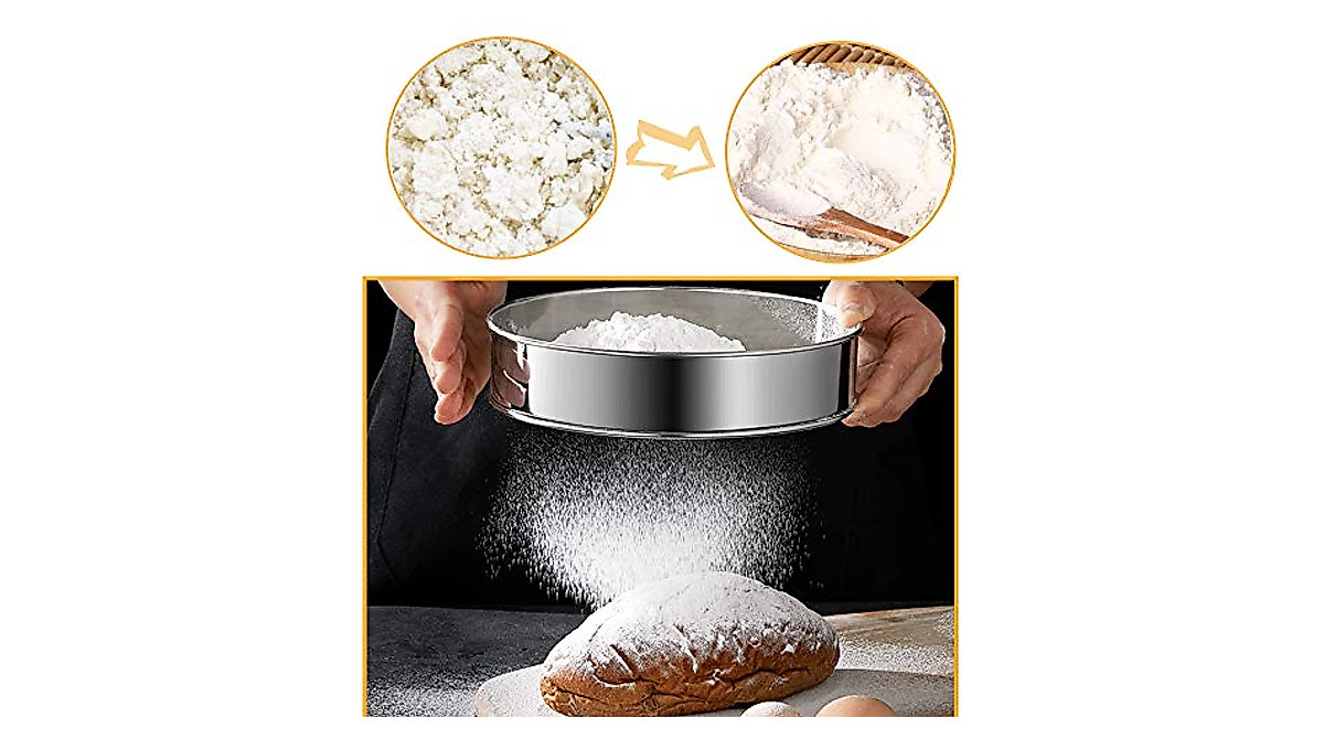 2 Pack Stainless Steel Flour Sifter - Precise Baking & Cooking Tool
