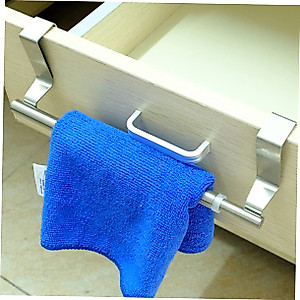 BUGUUYO 2pcs Towel Holder Towel Rack for Kitchen Hand Towel Stand Towel Rack for Bedroom Towel Rack for Closet Bath Towel Rod Kitchen Towel Hanger Stainless Steel Rack Bathroom Accessories
