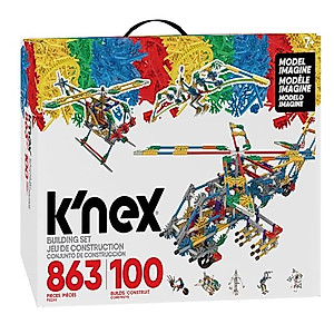 K’NEX Imagine: 100 Model Building Set – 863 Pieces, STEM Learning Creative Construction Model for Ages 7-10, Interlocking Engineering Toy for Boys & Girls, Adults - Amazon Exclusive
