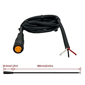 BEISGUANGS Julet 3Pin Female Waterproof Cable Electric Bike Extension Cable Connector for Ebike Light Throttle Ebrake Display