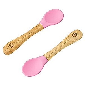 bamboo bamboo ® Baby Feeding Spoons with Soft Curved Silicone Tips for Toddlers and Infants