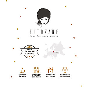 Futrzane Classic Trim Hat - Faux Fur Trimmed Hats for Women - Classy Fleece Cap (M, Black - Black Classic)