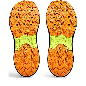 ASICS Kid's PRE Venture 9 Grade School Running Shoes, 5.5, Black/Bright Orange