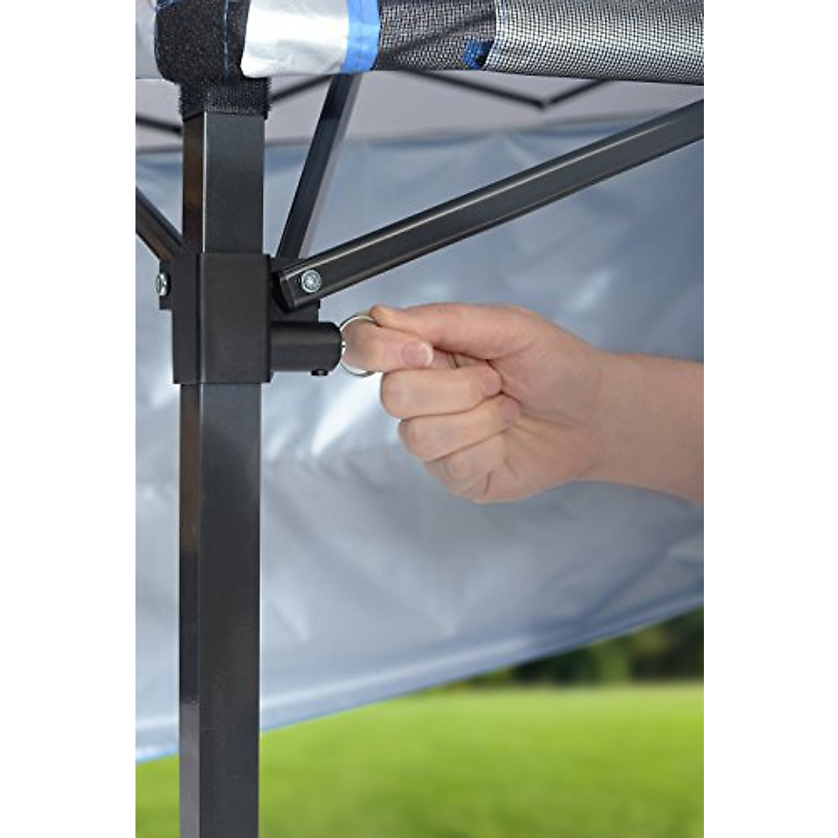 Quik Shade Go Hybrid 6' x 6' Sun Protection Pop-Up Compact and Lightweight 7' x 7' Base Slant Leg Backpack Canopy