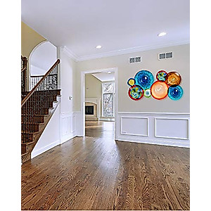 Dale Tiffany 13107AV-D12 Valente Hand Blown Art Glass Wall Decor, Multicolor, 12" Diameter