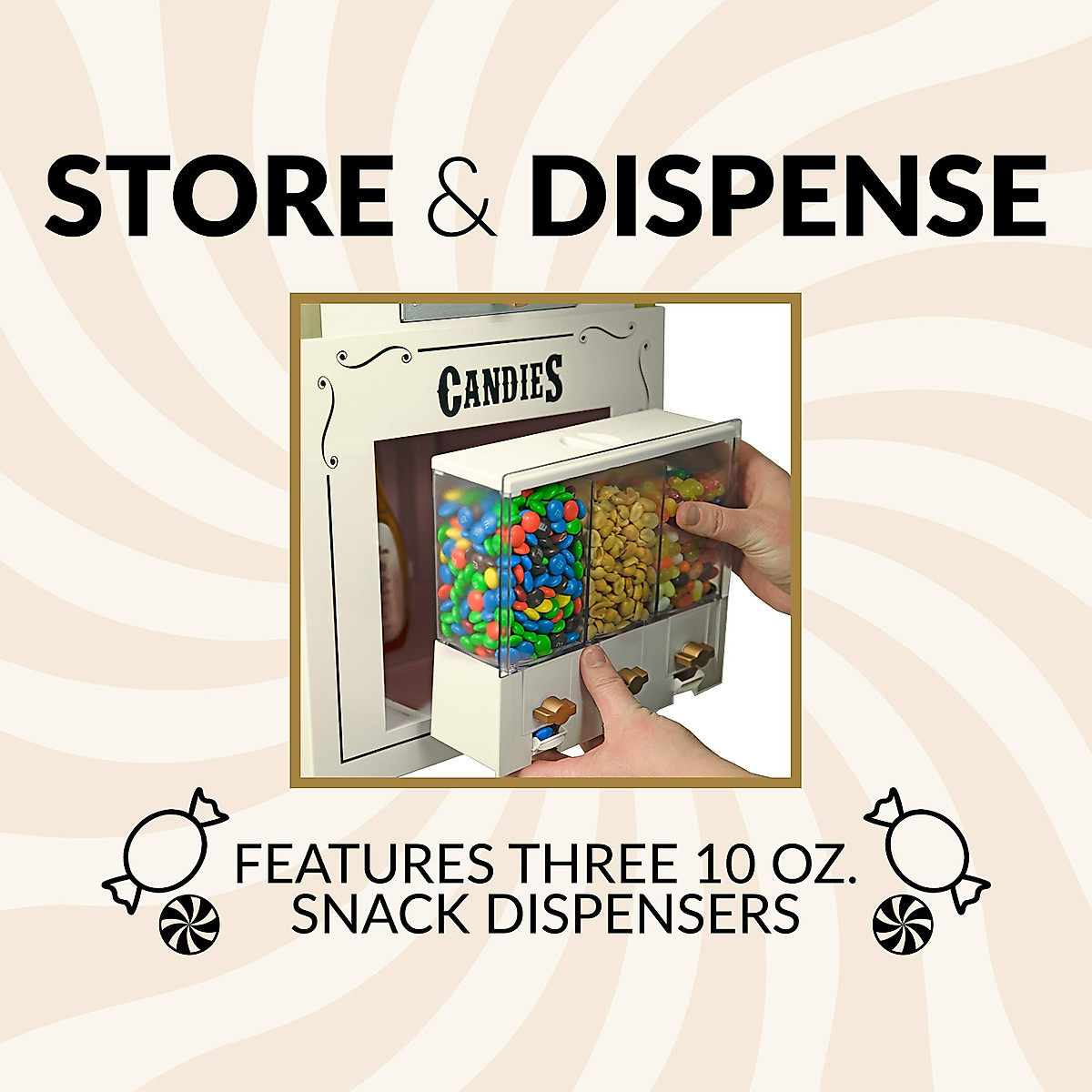 Nostalgia Popcorn Maker Machine - Ivory & KPP424 Best Tasting Premium 4-Ounce Popcorn, Oil & Seasoning Salt All-In-One Packs - 4 Ounce (Pack of 24)