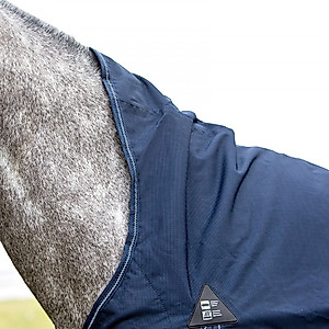 HORZE Avalanche 1200D High Neck Turnout Rain Sheet (No Fill) | Lightweight Waterproof Horse Blanket - Peacoat Dark Blue - 72 in