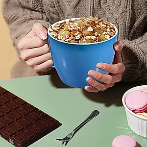 SELECTIONS OF PAN 30 Ounce Jumbo Soup Bowl Glossy Ceramic Mug with Handle for Soup, Coffee, Tea, Ice Cream, Fruit, Cereal, Milk, Mocha, Cocoa Aqua Blue 2X-Large (Pack of 1) MBB-MG13 0