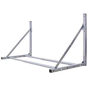 ZeHuoGe Wall-Mounted Folding Tire Storage Loft Rack, 30.5 to 50.5 Inches Wide, Supports 300 Pounds and Folds Flat, Grey
