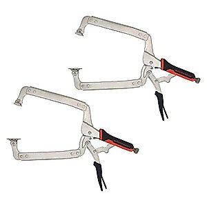 Monster & Master 18" C-clamp Locking Pliers with Swivel Pads, 2-Piece, MM-CP-007x2