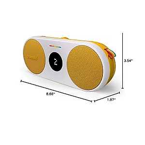 Polaroid P2 Music Player (Yellow) - Powerful Portable Wireless Bluetooth Speaker Rechargeable with Dual Stereo Pairing