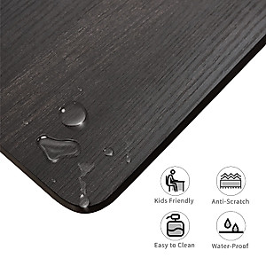 WOODYNLUX Computer Desk with Writing Storage-Shelf for Home-Office 43.4 inch Modern Simple Style Corner Laptop Table Desk for Writing Studying Working Gaming with Monitor Stand Space Saving.