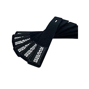 Rogue Endeavor Fishing Rod Wrap, Premium Neoprene Lined (Pack of 6) (Black)