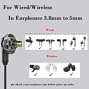 Artibox 5 Pairs Replacement Ear Fins Wings Sports Ear Hooks Anti-Slip Earbuds Stabilizers Replacement Eartips Adapters for Wired/Wireless in Ear Earphones 3.8mm to 5mm with Storage Box (Pink)