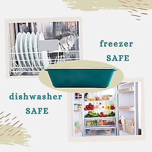 WEES-CK Enameled Cast Iron Loaf Pan, Meatloaf Pan, Casserole, and Bread Baking Mold - suitable for all heat sources and dishwasher safe for optimal baking and cooking experience (Turquoise)