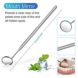 Dental Tools, Sopito 3PCS Teeth Cleaning Tools Stainless Steel Dental Scraper, Scaler Pick Plaque Remover Set