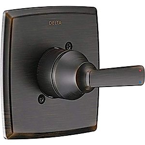 Delta Faucet Ashlyn Shower Valve Trim Kit for Oil Rubbed Bronze Shower Systems and Shower Faucets, Delta Shower Handle Replacement, Shower Faucet Handle, Venetian Bronze T14064-RB (Valve Not Included)