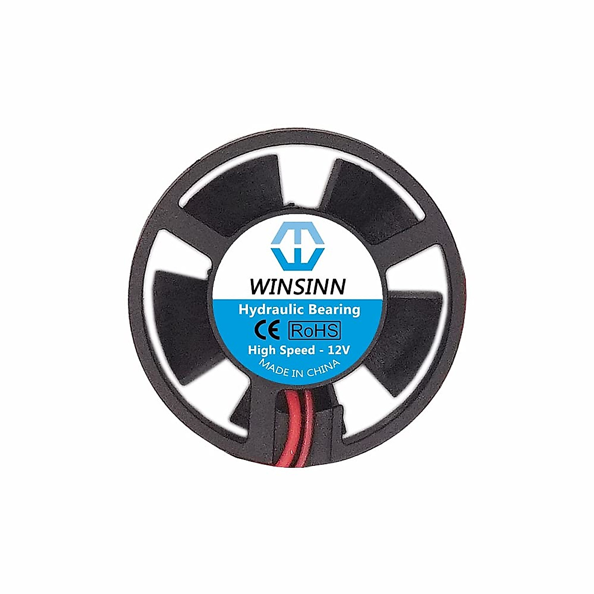 WINSINN 30mm Round Fan Circle 12V, Micro 12 Volt Ring Fans Loop 3010 Hydraulic Bearing, Brushless Cooling 31.5x10mm 2PIN (Pack of 5Pcs)