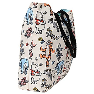 Disney Tote Winnie the Pooh Eeyore Piglet Tigger Beach Print Lightweight Bag