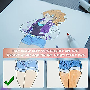 CHOTUNE-Artist Markers-Skin Color Brush Tip Alcohol Markers-Professional Blending Illustration Art Markers Skin Tone Markers