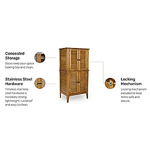 Homestyles Maho Storage, Large Cabinet, Brown