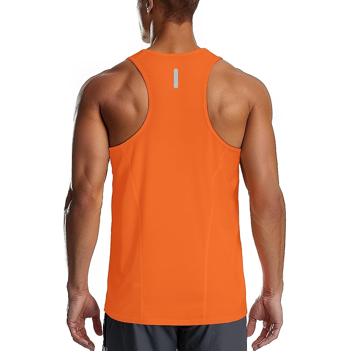 Zengjo Mens Running Tank Top(Orange,M)
