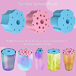 Epoxy Glitter Pen Turner Attachment, 6Pcs Epoxy Pen Adapter for Tumbler Turner 3/4" PVC Pipe with 24 Dowels, 24 Sleeves and 24 Plugs, Epoxy Cup Turner Pen Turner to Hold The Pens