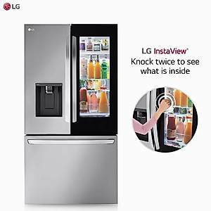 LG LRFOC2606S 26 Cu. Ft. Stainless Counter Depth French Door Refrigerator