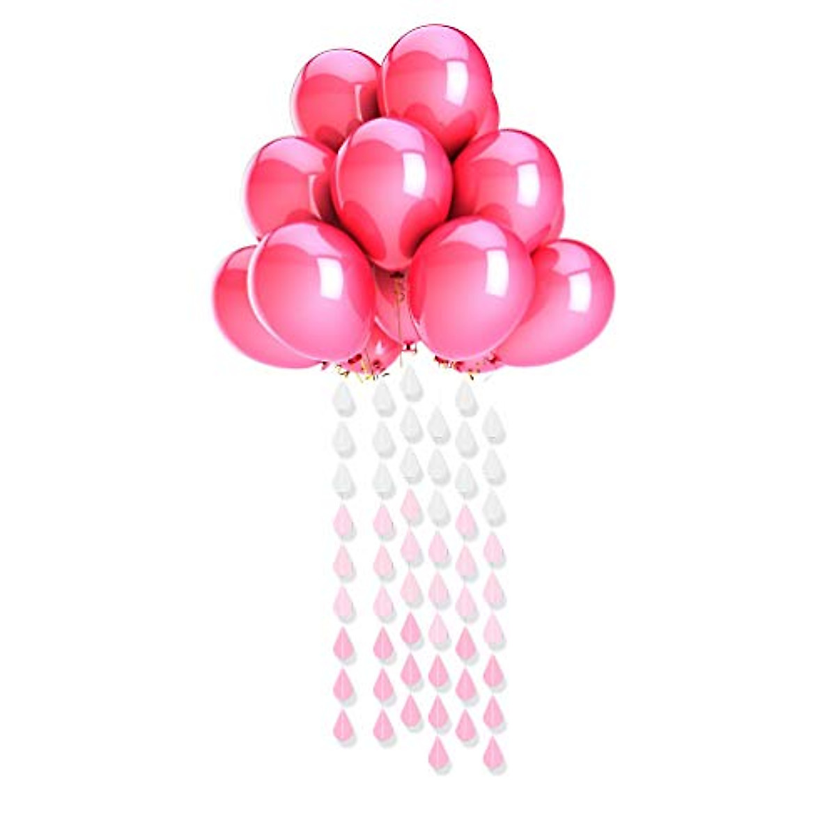 Baby Shower Wedding Birthday Party Decorations Paper Bunting Raindrop Banners Flags Garlands (Peach)