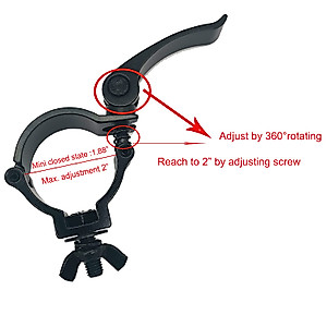 Lighting Clamp 2 Inch Truss Quick Release Mount Heavy Duty 220 Lbs Fit 48-51mm OD Pipe truss F34 Black