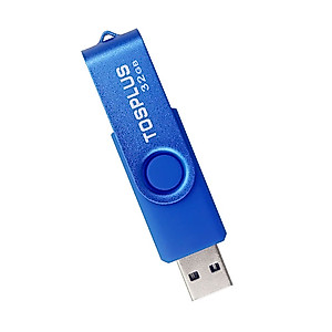 TOSPLUS 2 Pack 32GB USB Flash Drive USB 2.0 Thumb Drives Memory Stick Data Storage Jump Drive Swivel Design (Black/Blue)