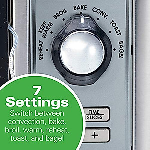 HAMILTON BEACH PROFESSIONAL Digital Convection Countertop Toaster Oven, Large 6-Slice, Temperature Probe, Bake Pan and Broil Rack, Stainless Steel (31240)