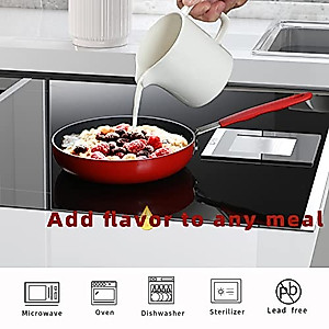 ONTUBE Ceramics Creamer,Porcelain Coffee Milk Creamer Pitcher with Handle for Home and Kitchen - 12OZ (White)