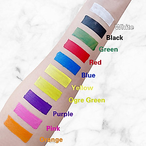 MEICOLY Devil Red Face Body Paint,2.37Oz Large Tube Water Based Washable Face Paint for Halloween Makeup,Cream Full Body Paint for Adults and Kids,Face Painting for Clown Joker Demon Vampire Spiderman