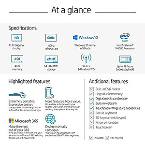 2020 HP Stream 11.6 inch Laptop Computer Intel Celeron N4020 Upto 2.8 GHz, 4GB RAM, 32GB eMMC Storage, Windows 10 Home, 13Hr Battery Life, (Rose Pink) (Renewed)