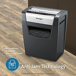 Kensington Shredder - OfficeAssist 10-Sheet Anti-Jam P4 Crosscut Security Shredder (K52075AM)
