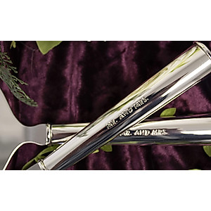 Kate Spade Bridal Darling Point Personalized Wedding Cake Knife and Server Set, Custom Engraved Wedding Cake Cutting Set, Accessories and Gifts for the Bride and Groom