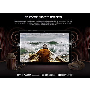 SAMSUNG Galaxy Tab A7 10.4" (32GB, 3GB, WiFi + Cellular) 4G LTE Tablet GSM Unlocked (Global, T-Mobile, AT&T, Metro) International Model SM-T505 (64GB SD Bundle) (Dark Gray)