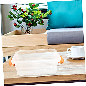 TEHAUX Clear Toy Bins 5pcs Box Baby Small Plastic Box Snack Office Storage Bins