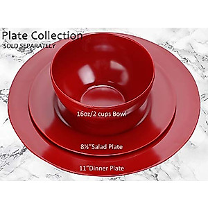Calypso Basics by Reston Lloyd Melamine Dinner Plate, Set of 6, Red