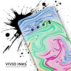 DesignSkinz Mixed ColorOil Protective Vinyl Decal Wrap Skin Cover Compatible with The Samsung Galaxy S20 (Screen Trim & Back Glass Skin)