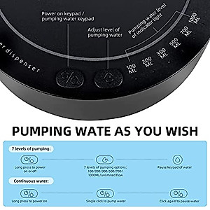 Water Dispenser Countertop, Smart Table Water Dispenser Water Pump Electric for 1 2 3 4 5-Gallon Bottle, Portable Electric Pump, Cold Water Dispenser, Bottles