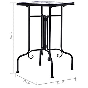 ZQQLVOO Mosaic Side Table,Plant Stand,Plant Rack,Plant Display Stand,Multi-Purpose Plant Stand,Flower Stands,For Backyard,Garden, Balcony,Terrace,Blue and White Ceramic