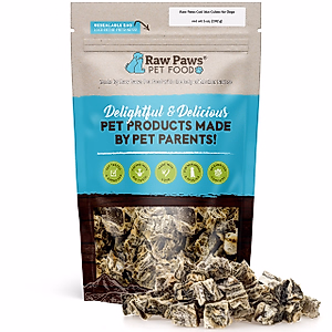 Raw Paws Cod Skin Cubes for Dogs, 5-oz – Cod Skins for Dogs - Fish Skins for Dogs - Fish Skin Chews for Dogs - Cod Skin Dog Treats - Cod Treats for Dogs - Crunchy Cod Treats for Dogs - Cod Dog Treats