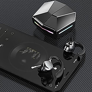 MIANHT Wireless Earbuds - Bluetooth Headphones with Wireless Charging Case, Digital LED Intelligence Display, 9D Stereo HiFi Sound, Sports Earphones for Running