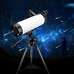 Telescope 114AZ Newtonian Reflector Telescope for Astronomy Adults, Great Astronomy Gift for Kids Adults, Comes with Cellphone Adapter & 1.25 Inch 13% T Moon Filter