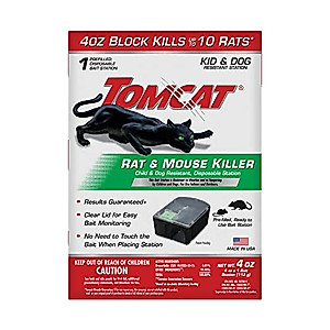 Tomcat Rat & Mouse Killer Child & Dog Resistant, Disposable Station, 1 Pre-Filled Ready-To-Use Bait Station
