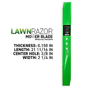 8TEN LawnRAZOR Mower Blade for Toro Recyclers Steel 22 inch Decks 108-9764-03 104-8697-03 131-4547-03 (Medium Lift) 3 Pack