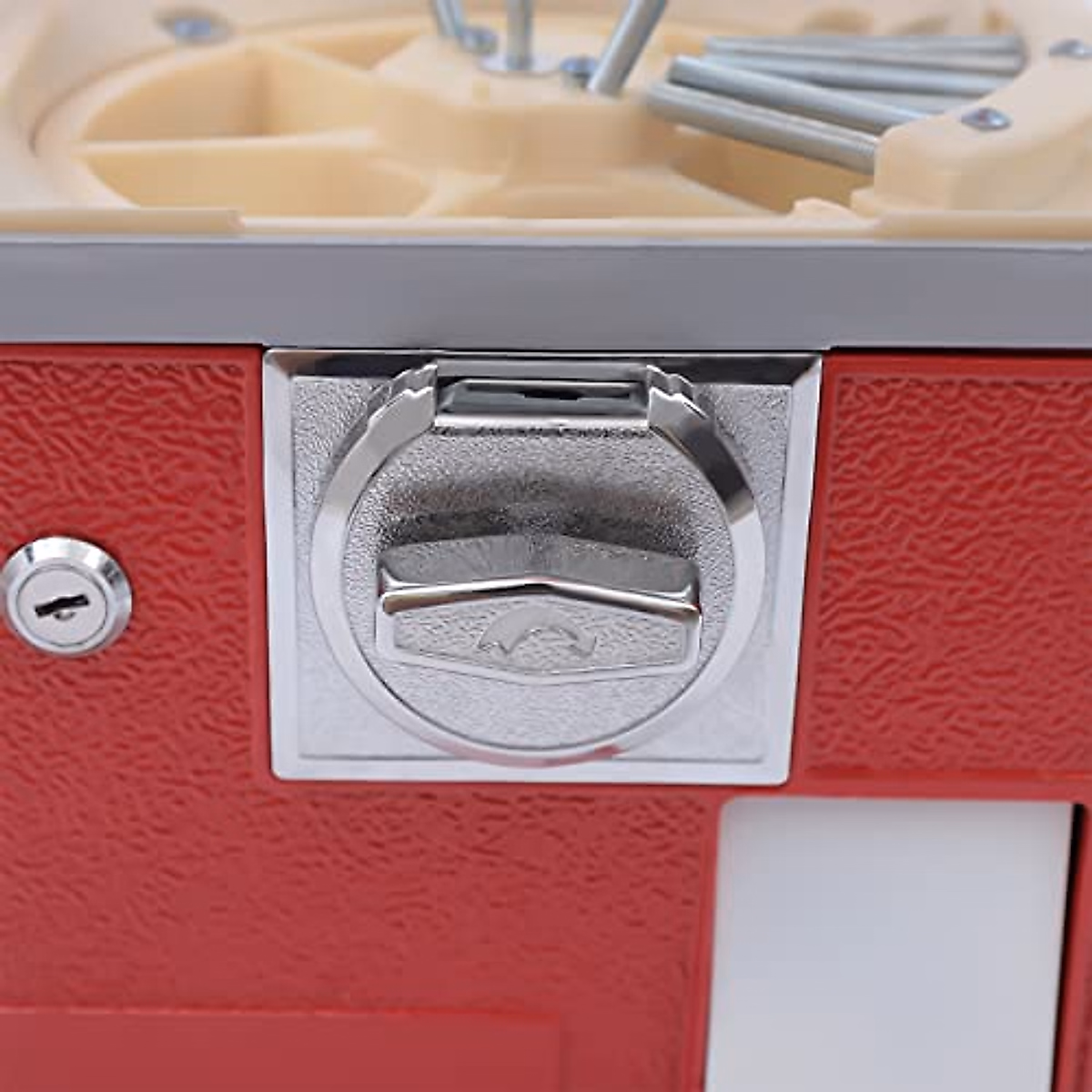 Cutycaty Toy Vending Machine, Candy Gumball Machine Prize Machine Huge Load Capacity Gumball Bank Candy Vending Machine Ball Diameter 1.1-2.1 Inch for Retail Stores Game Stores (Red)