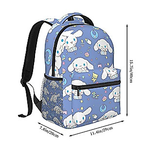 DIEZ Kawaii Anime Backpack Cinnamoroll Large Capacity Portable Cute Cartoon Lightweight Outdoor Travel Backpack